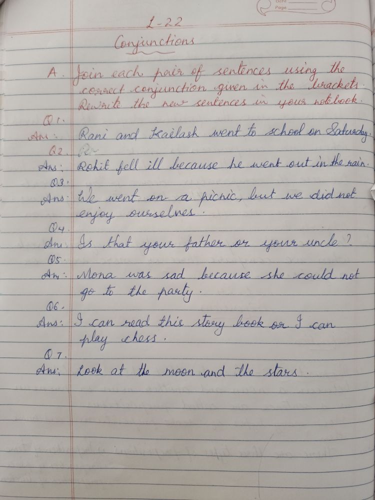 Notebook Work - English Course - Notes - Teachmint