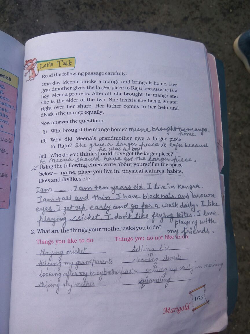 Book Work - English - Assignment - Teachmint