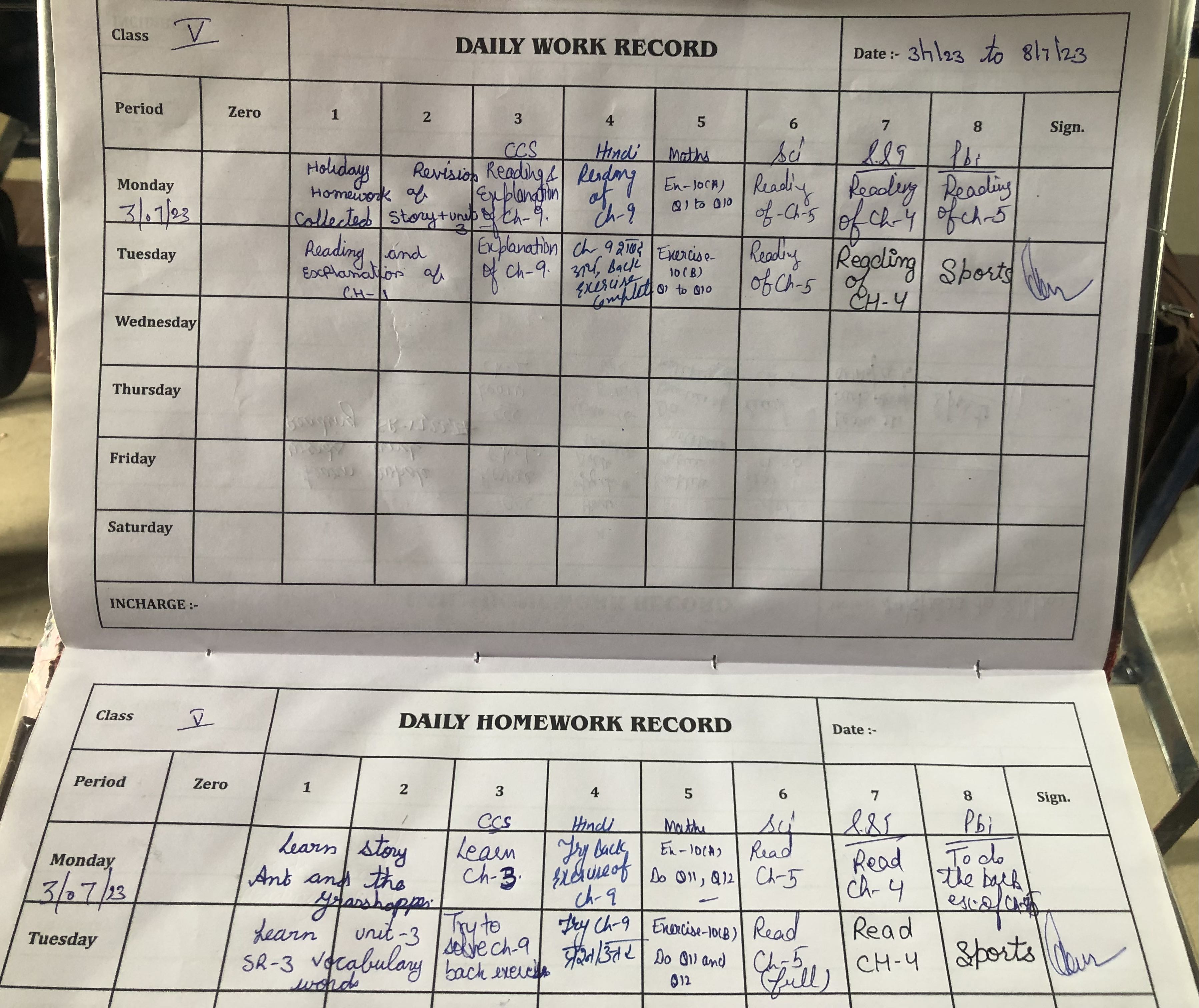 Classwork and homework - Daily HW/Notice - Notes - Teachmint