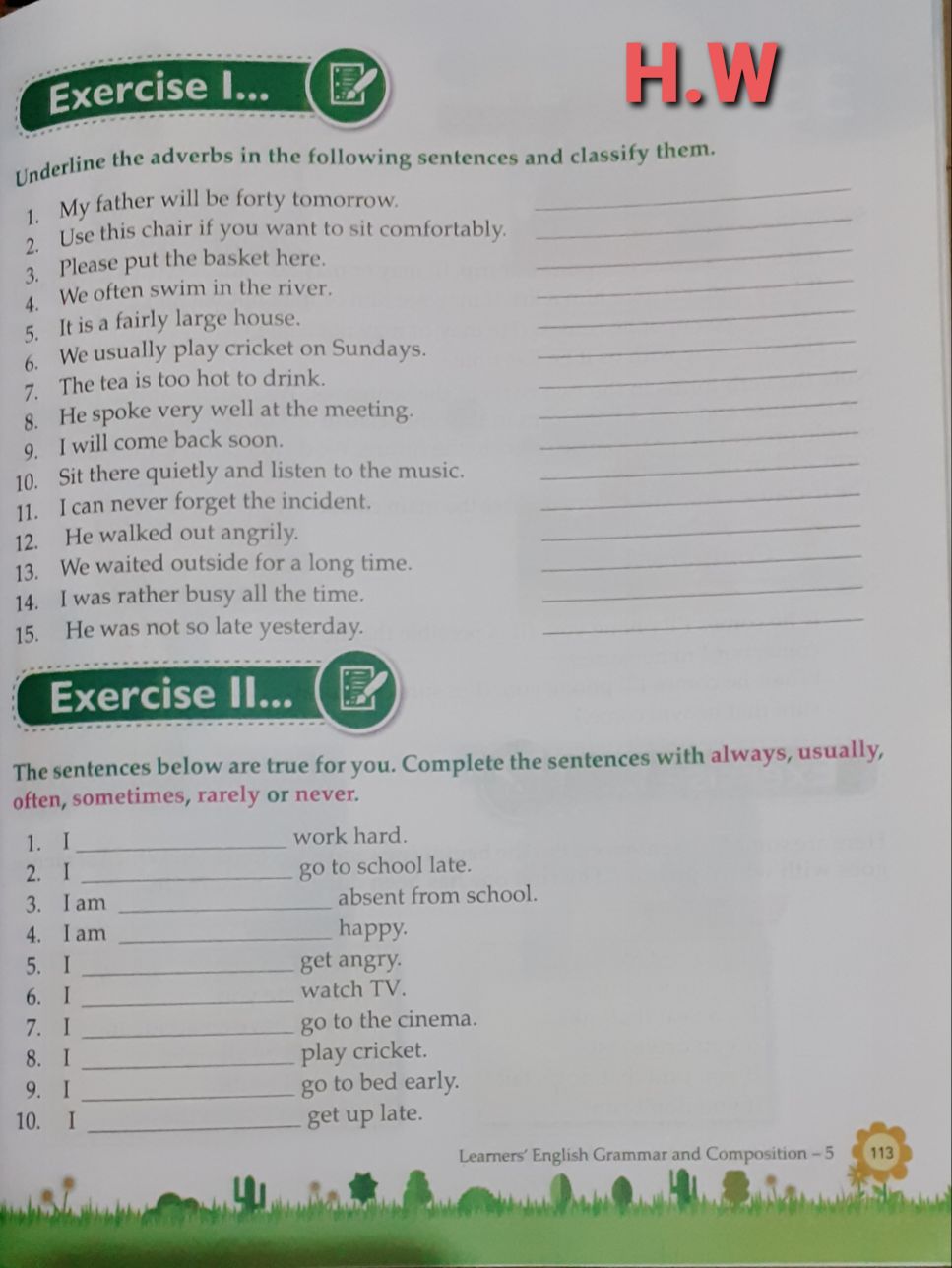 Adverbs - English - Assignment - Teachmint