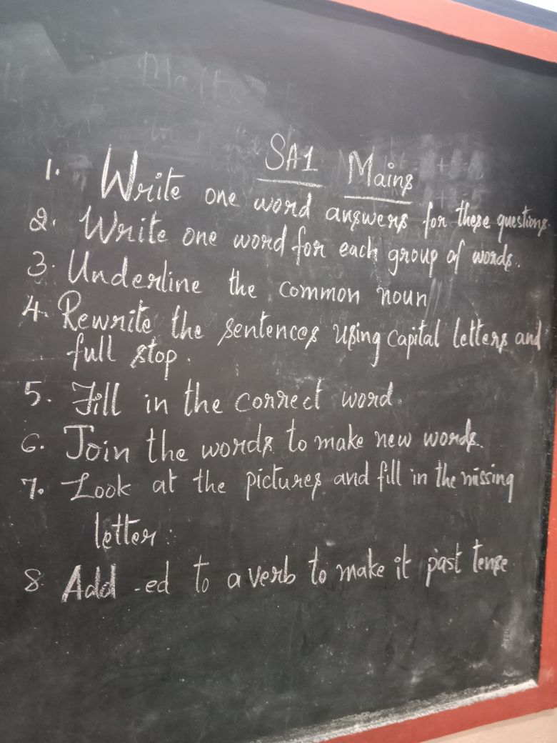 SA1 Revision Mains - English - Assignment - Teachmint