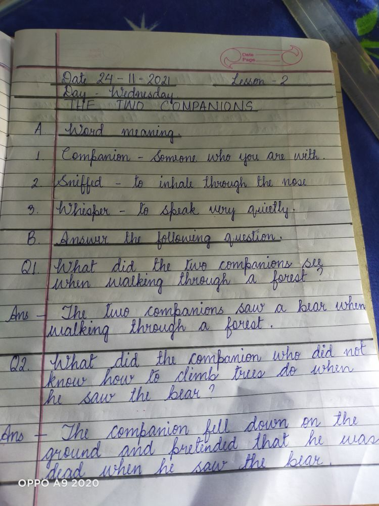 The Two Companions - English - Notes - Teachmint