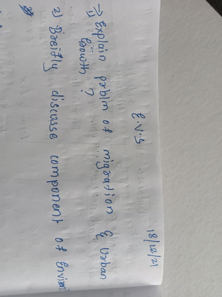 Evs - Environmental Studies (EVS) - Assignment - Teachmint