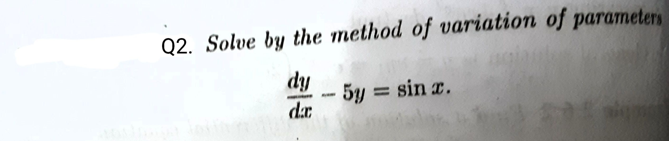 Linear Differential Equation - Paper1 - Assignment - Teachmint