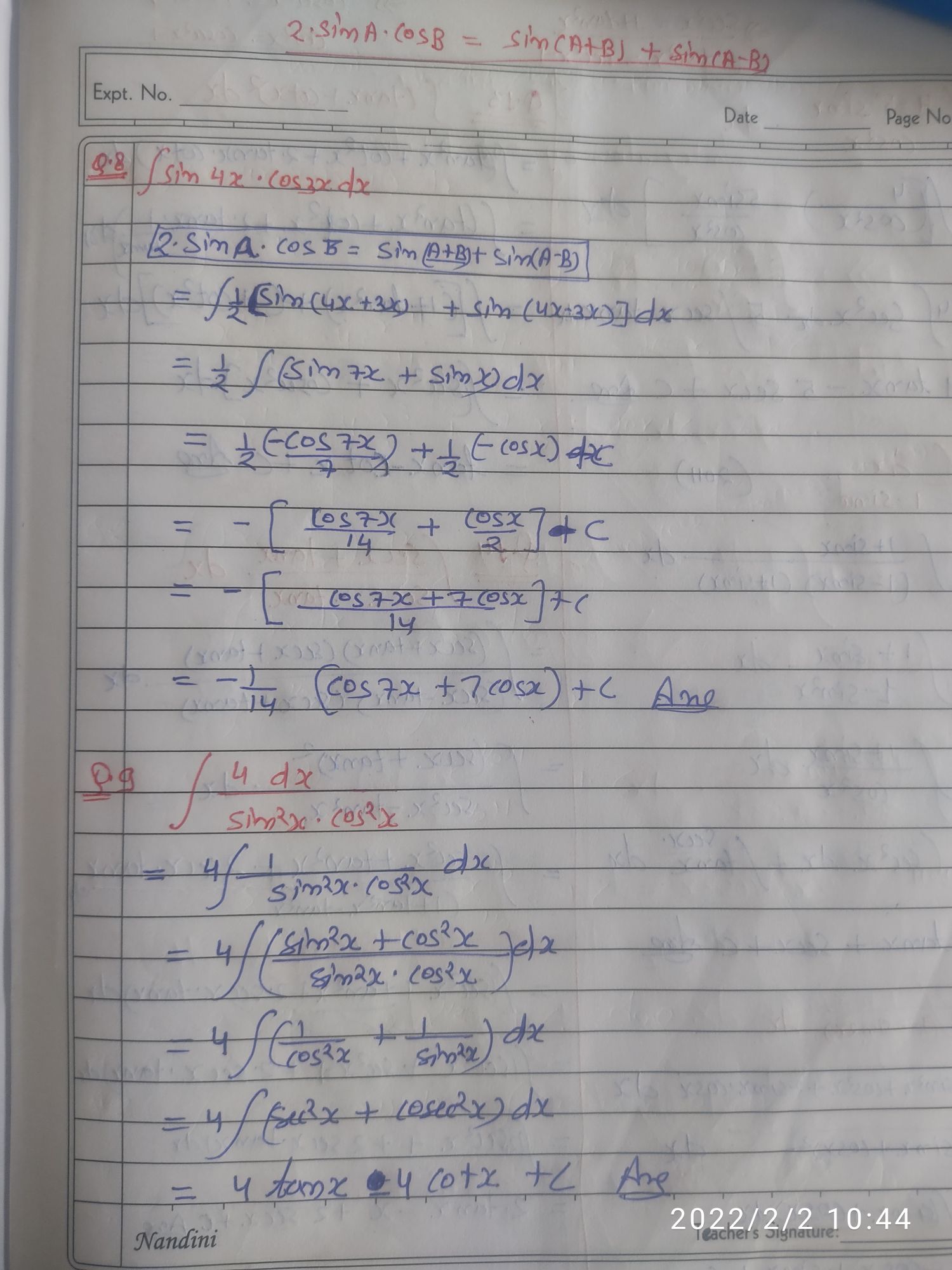 Pg 10 - Applied Mathematics-II - Notes - Teachmint