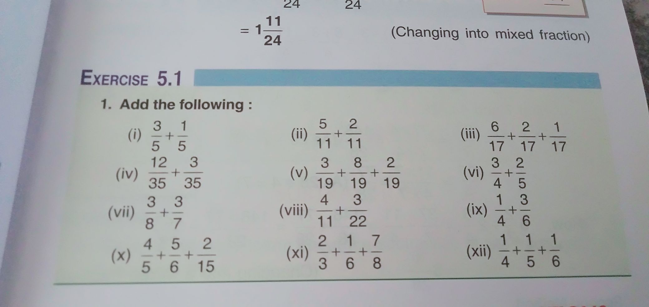 Addition And Subtraction Of Fractions - Maths - Assignment - Teachmint