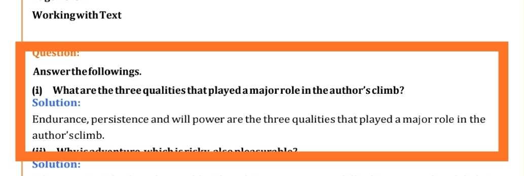 The Summit Within - English - Notes - Teachmint