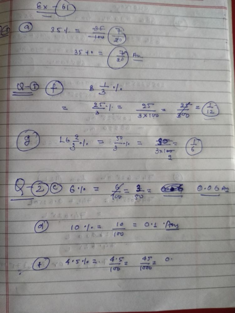 Percentage - Maths - Assignment - Teachmint