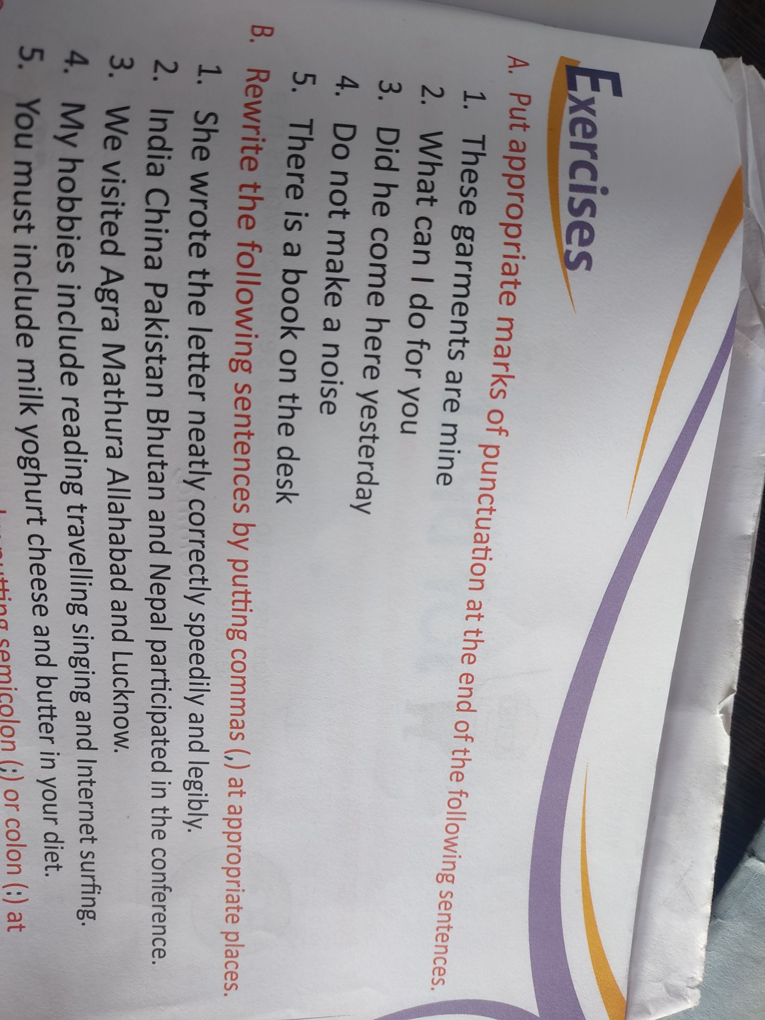 Punctuation - English Grammar - Subjective Test - Teachmint