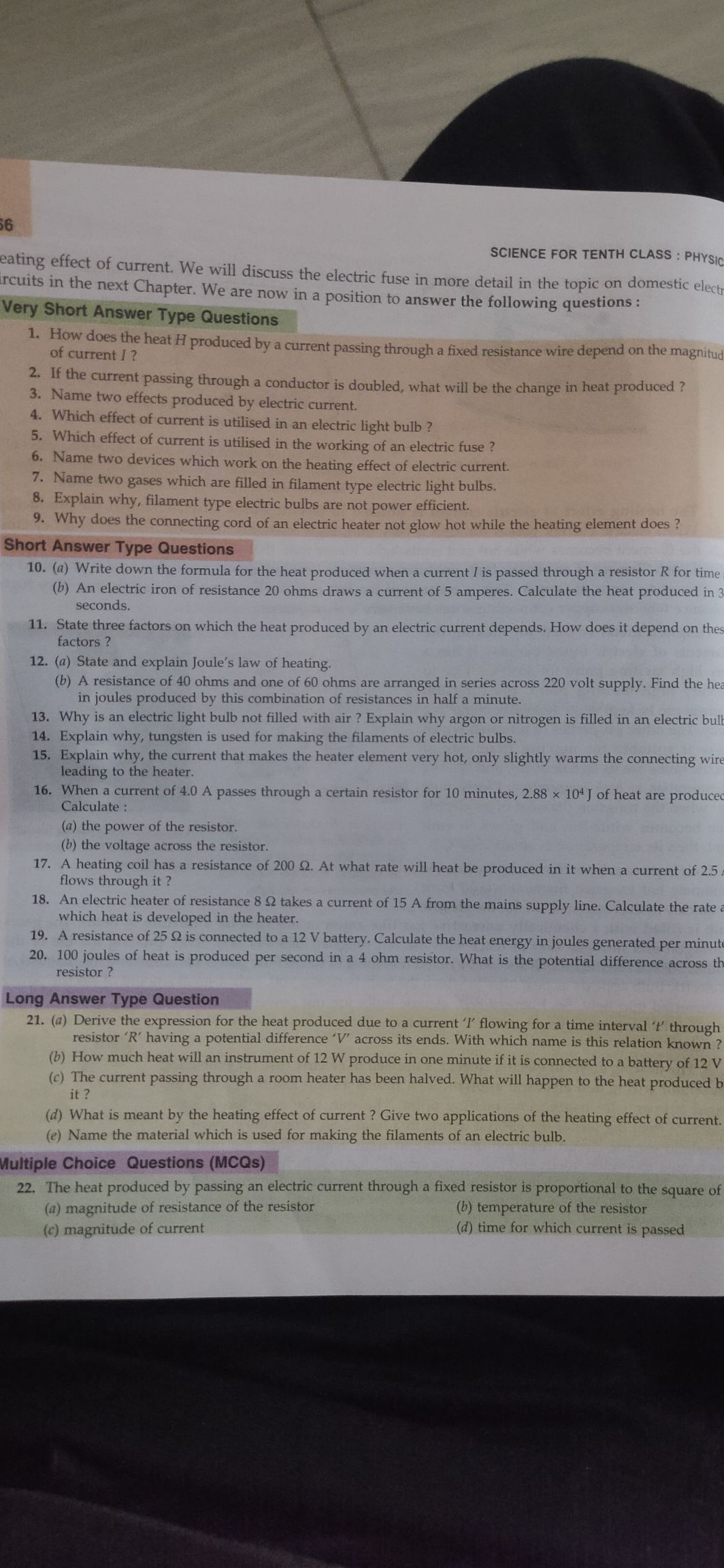 Electricity - Maths And Science - Assignment - Teachmint