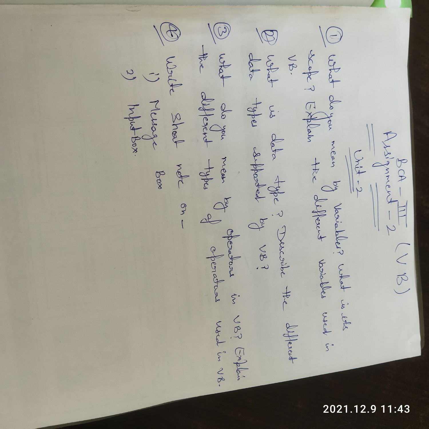 Assignment 2 Vb Assignment Teachmint 9622