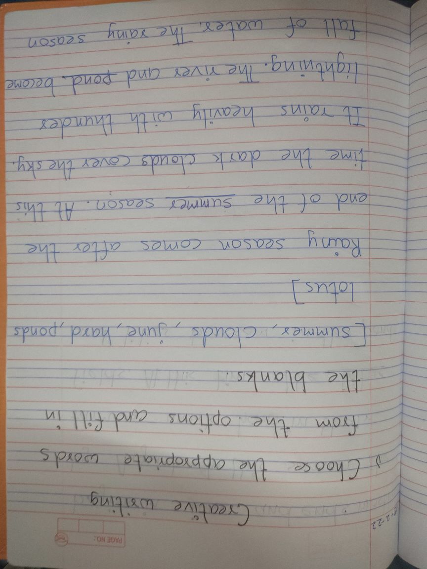 Creative Writing - English - Assignment - Teachmint