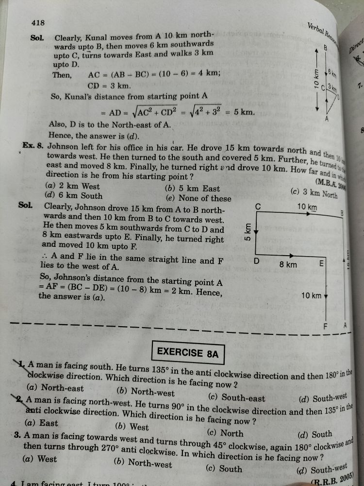 Direction Sense Questions - Maths - Notes - Teachmint