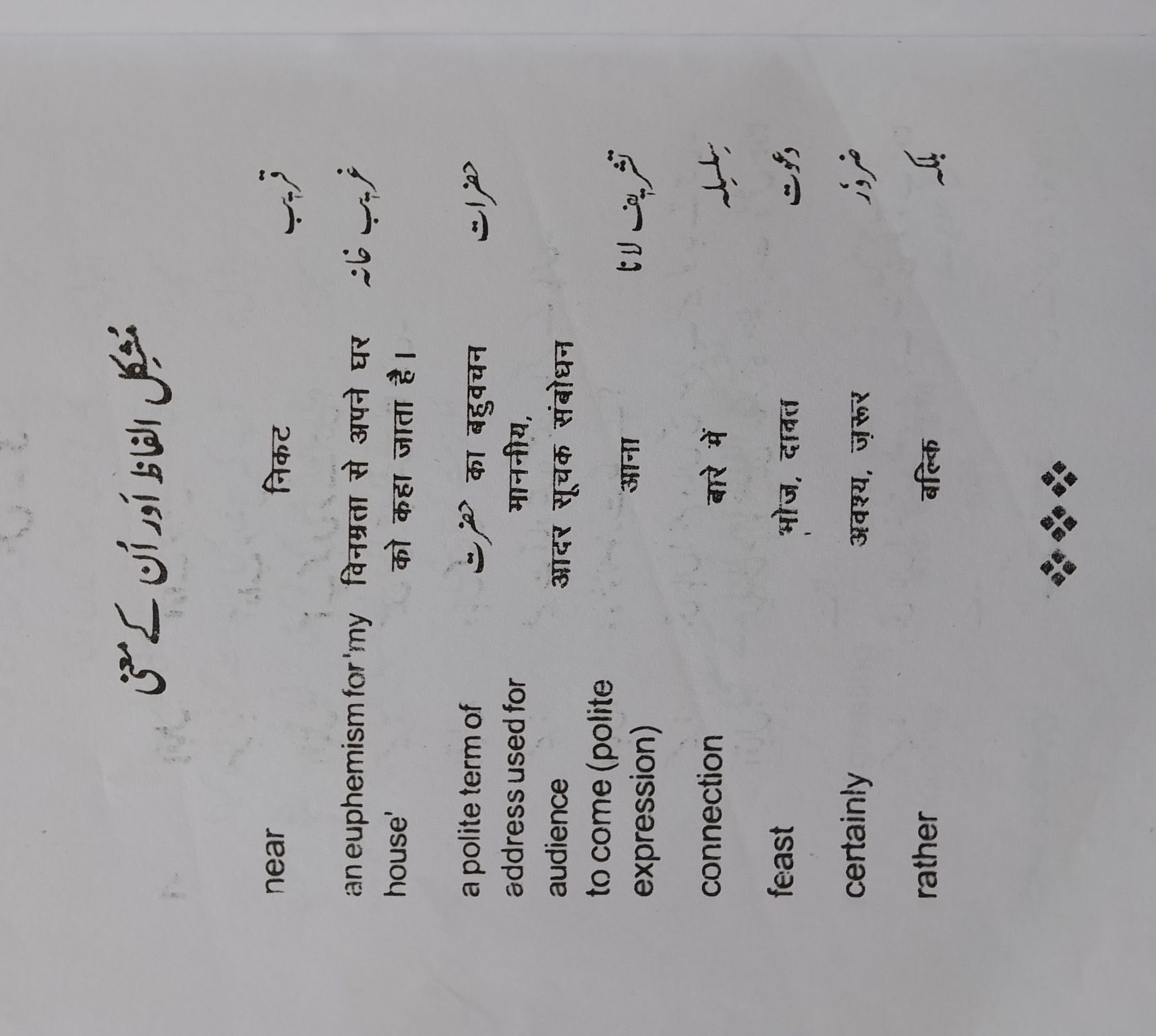 Difficult Words - Urdu - Assignment - Teachmint