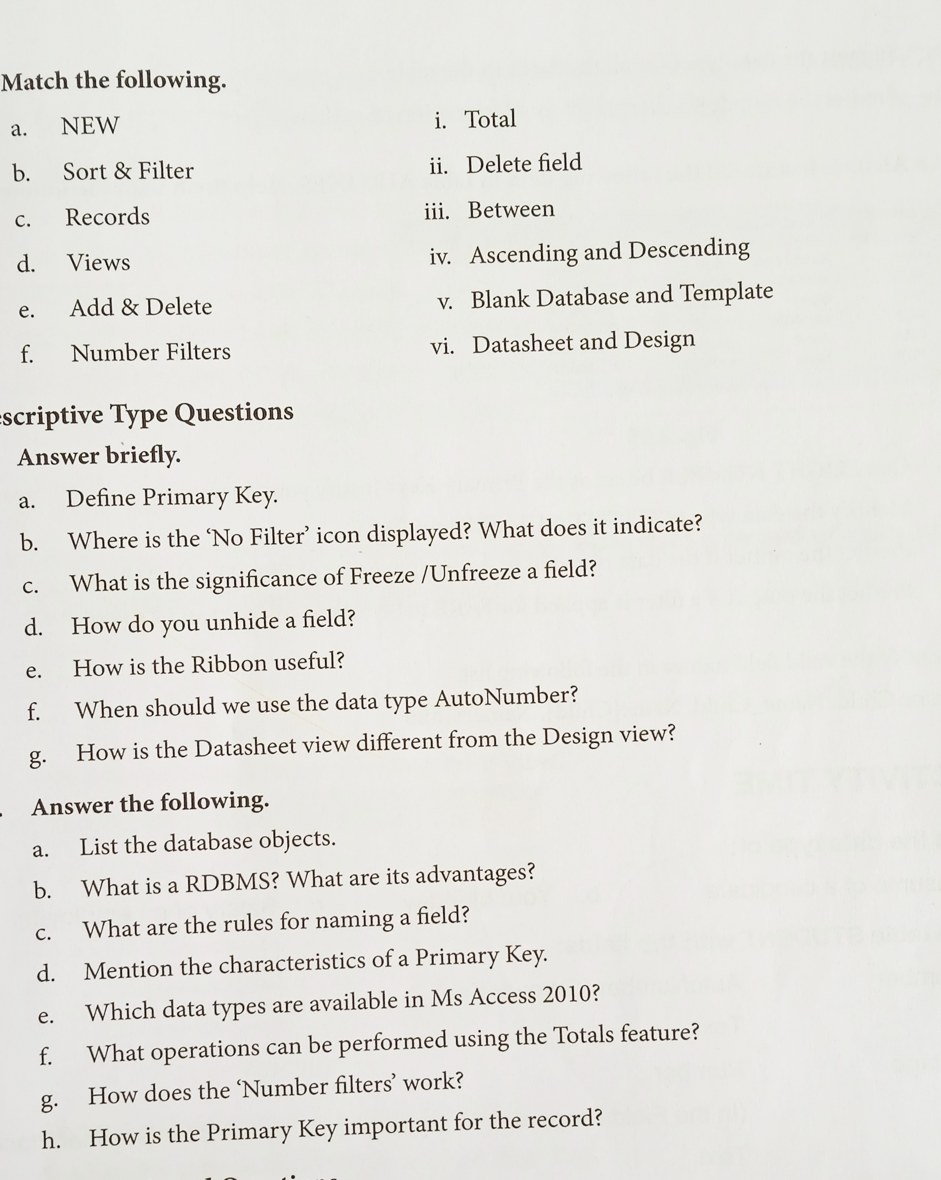 Questions - Computer - Notes - Teachmint