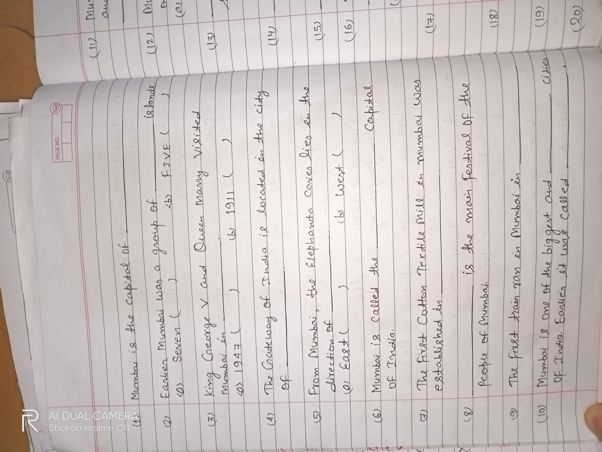 Social Studies - Homework/Test - Assignment - Teachmint