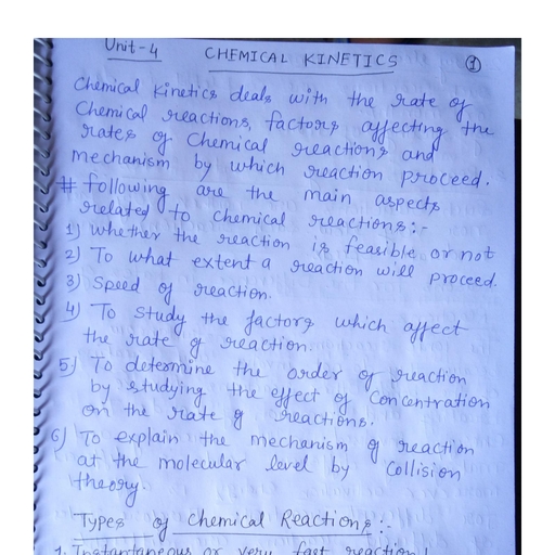 chemical kinetics - chemistry - Notes - Teachmint