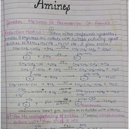 amines - Chemistry - Notes - Teachmint
