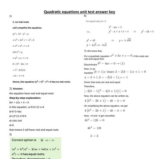 Quadratic equation exam imposition - Maths - Assignment - Teachmint
