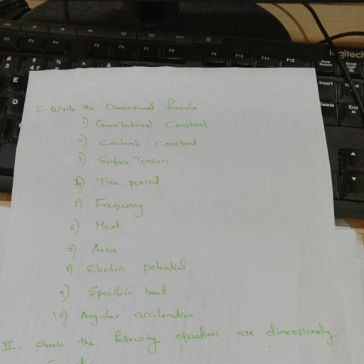 Units And Measurement 2 - Physics - Assignment - Teachmint