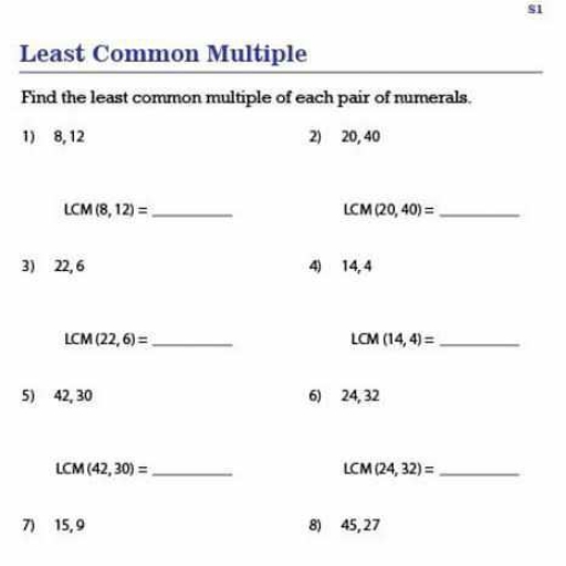 LCM - Maths - Assignment - Teachmint