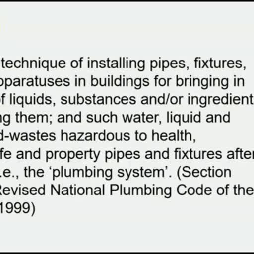 Introduction To Plumbing - Fitter theory - Notes - Teachmint
