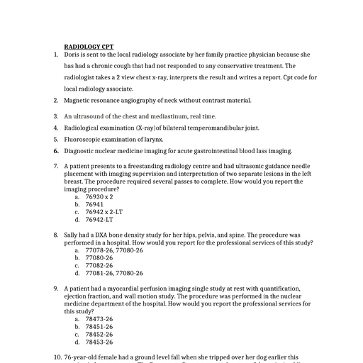 CPT Radiology.docx - Cpt - Notes - Teachmint