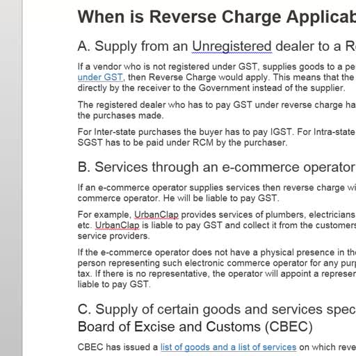 Reverse Charge Applicable - Accounting for Local Bodi - Notes - Teachmint