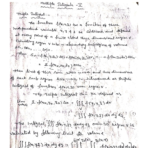 UNIT 2 - MULTIPLE INTEGRALS_6B - Notes - Teachmint