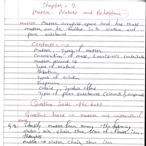 Class 9 Chapter 2.pdf - Chemistry - Notes - Teachmint