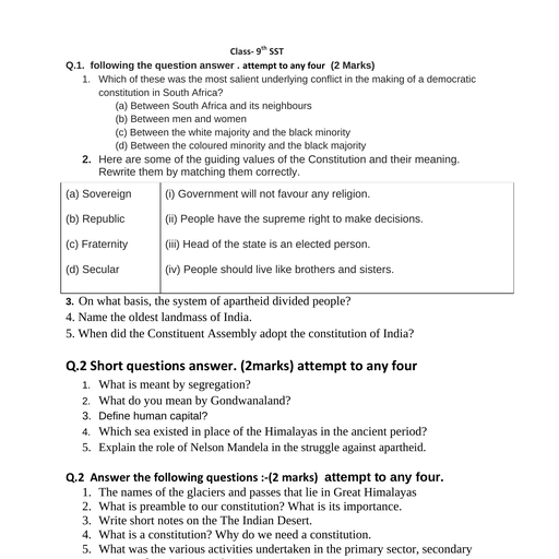 Sep test 2022 - Economics - Notes - Teachmint