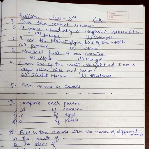 Revision Class 3 - General Knowledge - Notes - Teachmint