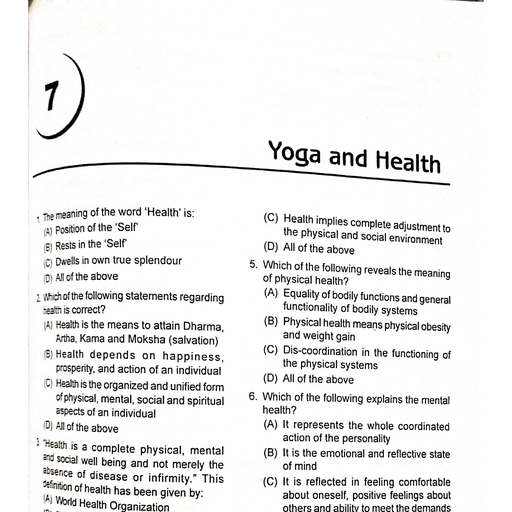 Yoga Health - Hatha Yoga - Notes - Teachmint