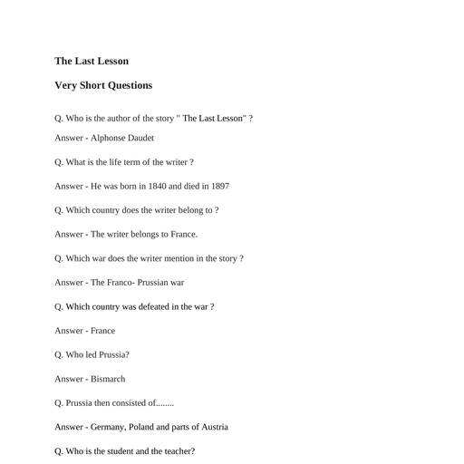 flamingo questions.pdf - English Paper 3 - Notes - Teachmint