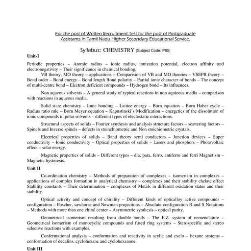 Unit 3 Syllabus Chemistry Notes Teachmint