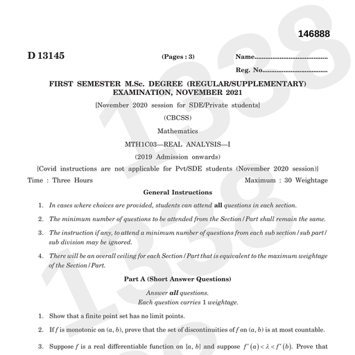 Question Paper - Maths - Notes - Teachmint