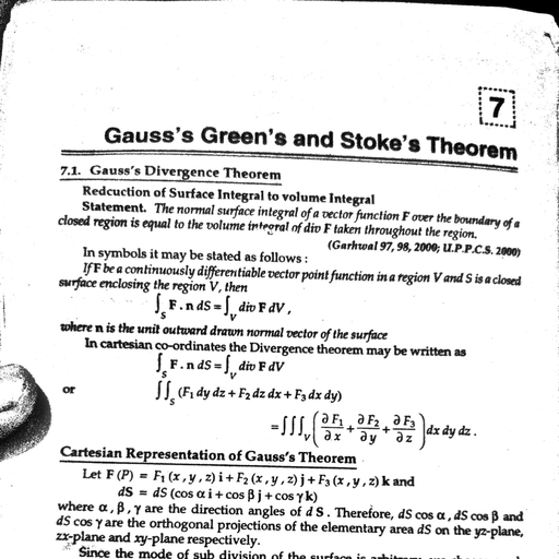 GAUSS green Stoke Theorem - Maths - Notes - Teachmint