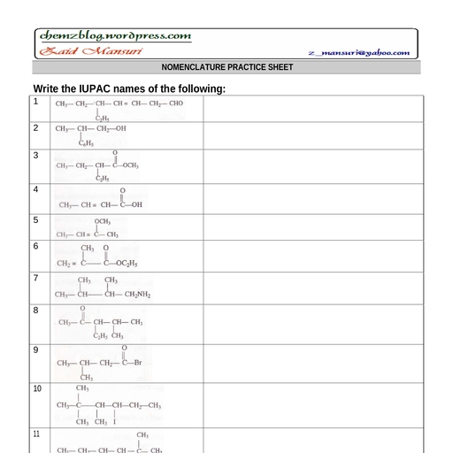IUPAC Name Q - Chemistry - Notes - Teachmint