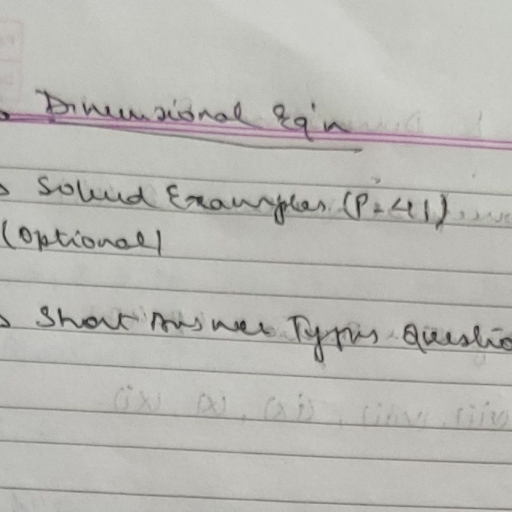 I use of Dimensional Equation - Physics - Assignment - Teachmint