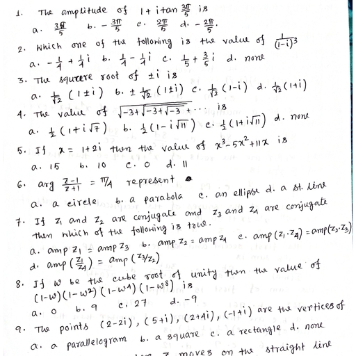complex practice set 1.pd - Mathematics - Notes - Teachmint