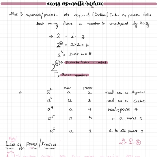 1.3 Using Indices - Mathematics - Notes - Teachmint
