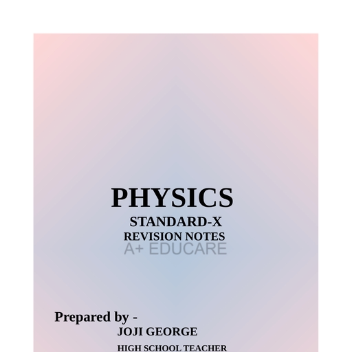 A+ BLOG-SSLC-EXAMINATION- - PHYSICS - Notes - Teachmint