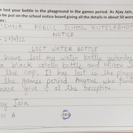 Lost Notice - English - Notes - Teachmint