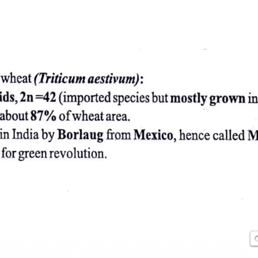 Wheat Classification.mp4. - Agriculture - Notes - Teachmint