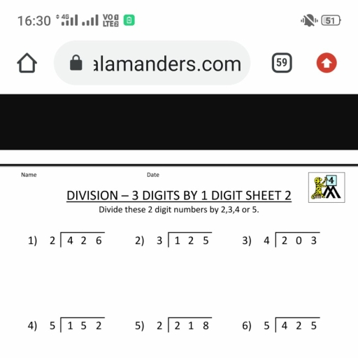 Division - Maths - Assignment - Teachmint