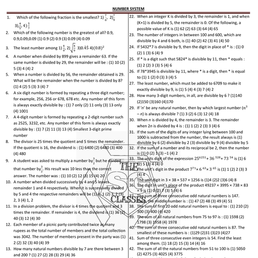 number system 1.pdf - Maths - Notes - Teachmint