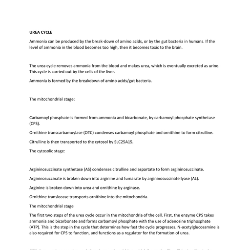 Urea cycle BSc sem II.pdf - Zoology - Notes - Teachmint