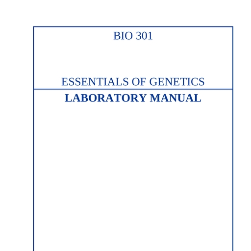 Practicals handouts-BIO30 - Fundamentals Of Genetics - Notes - Teachmint