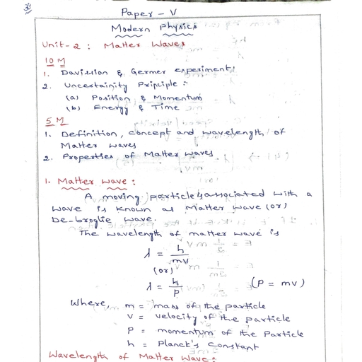 P-V Unit-2.pdf - Physics - Notes - Teachmint