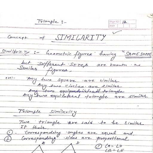 Triangle Pdf Maths Notes Teachmint